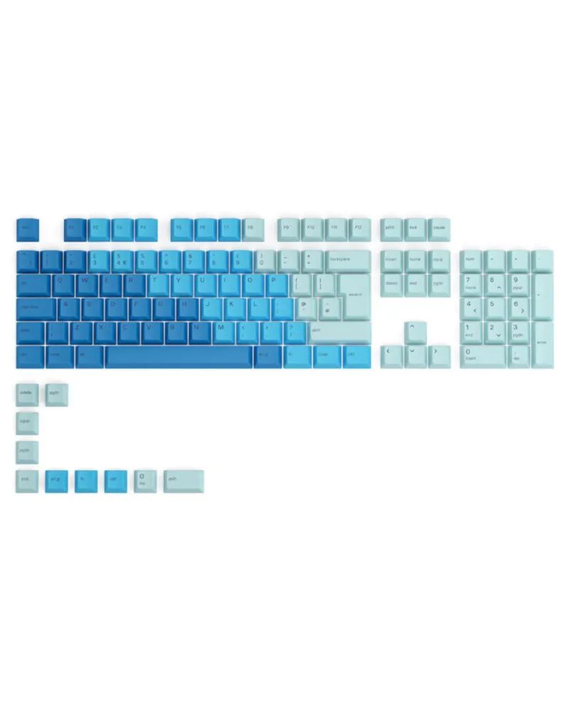 Keycaps Glorious GPBT - Ocean Blue - ISO - UK Layout | Games online shop