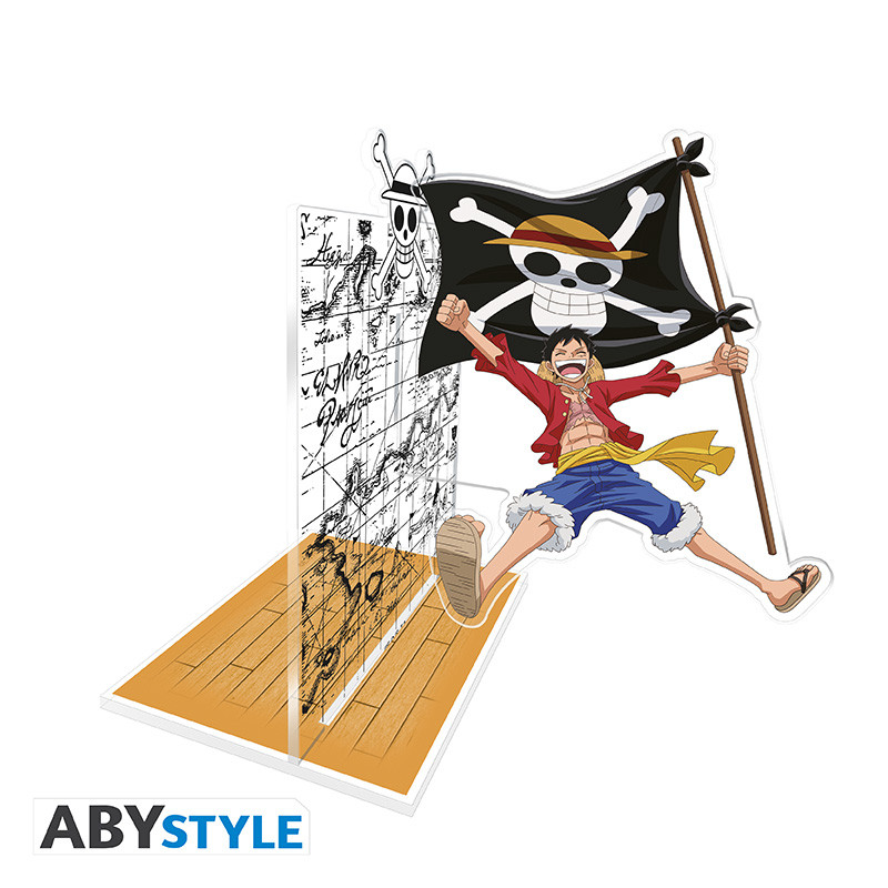 Nalepnice AbyStyle - One Piece - Luffy with his flag Acryl | Games ...